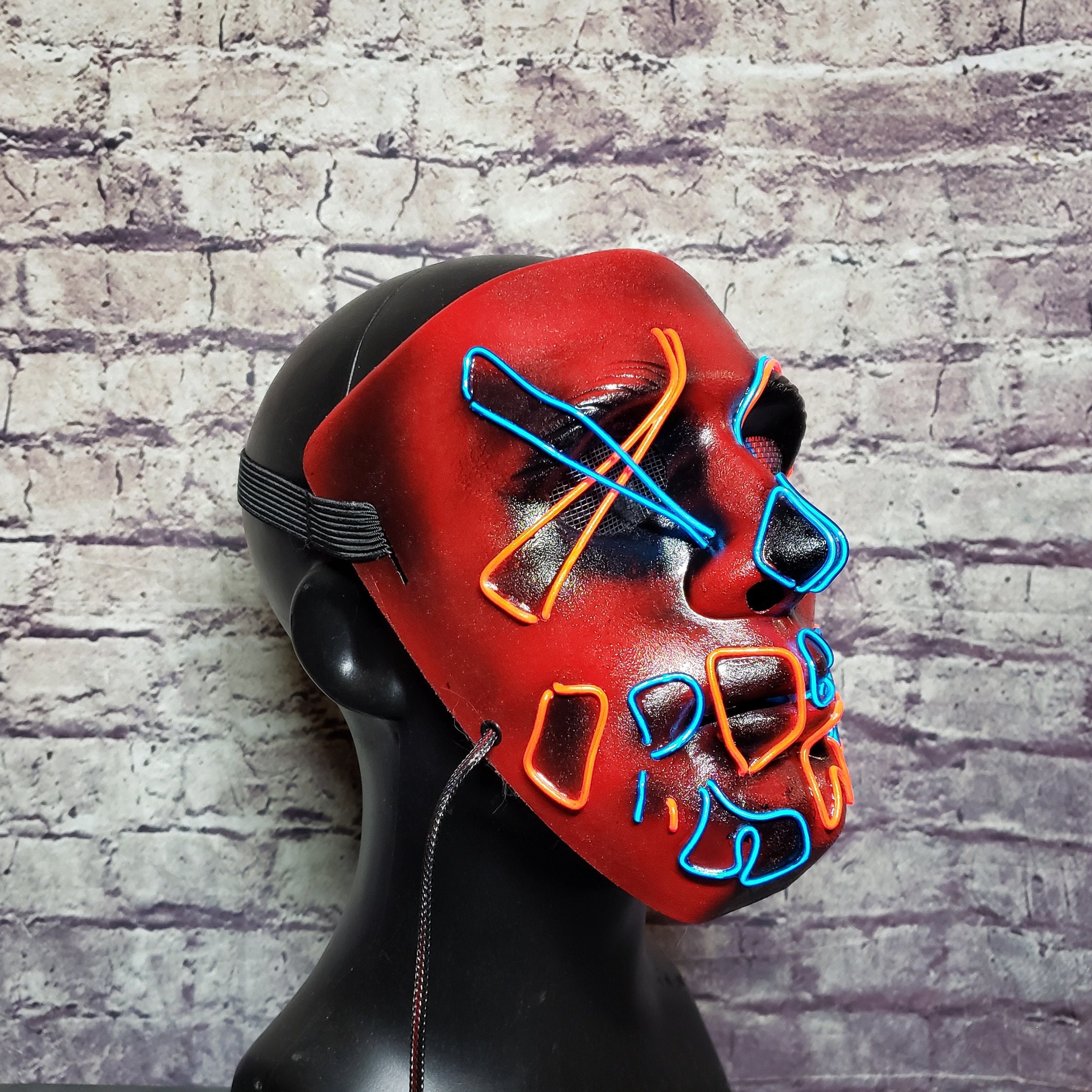 XO Skull Handmade Maskel Wire Neonpurgerave - Etsy