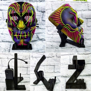 Custom Mask Display Stand! ~ 3D Printed Display Stand, Battery Pack ...