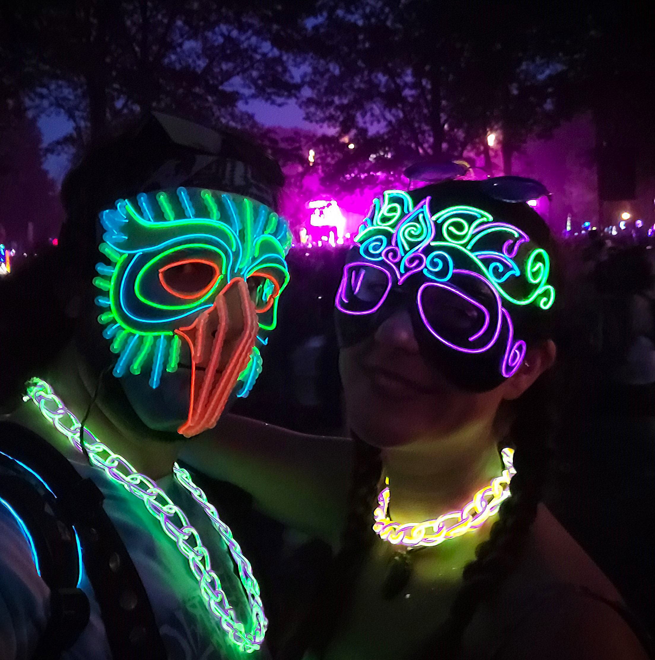 Rainbow Glow Headband ™handmade Light up EL - Etsy