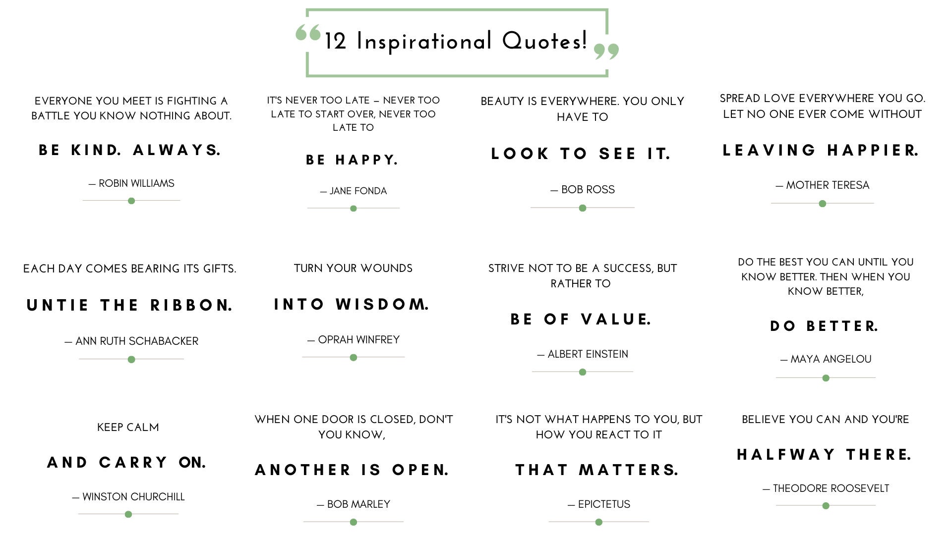 Printable 2024 Monthly Calendar W/ Inspirational Quotes - Etsy