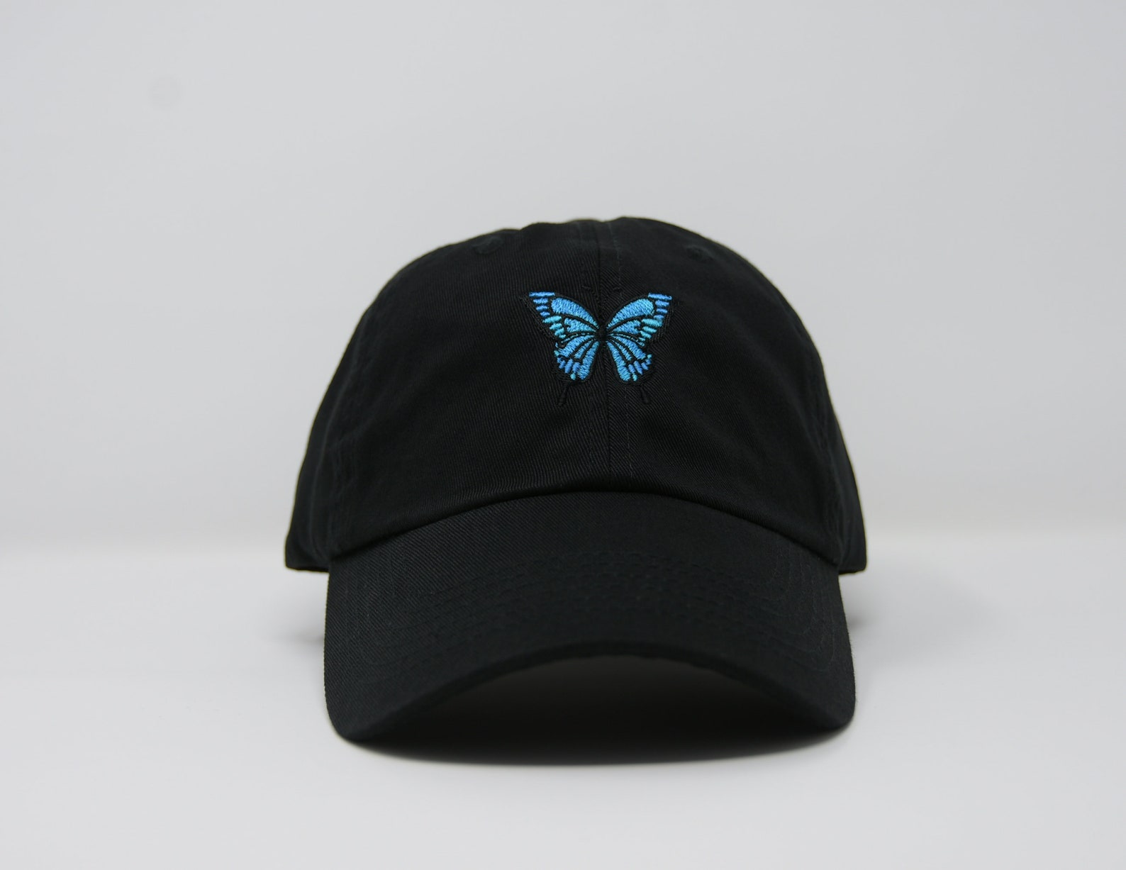 Blue Butterfly Hat Embroidered - Etsy