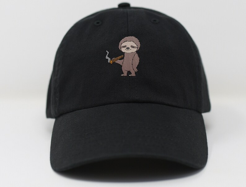 Sloth Hat Smoking Weed Cannabis 420 Blunt | Etsy