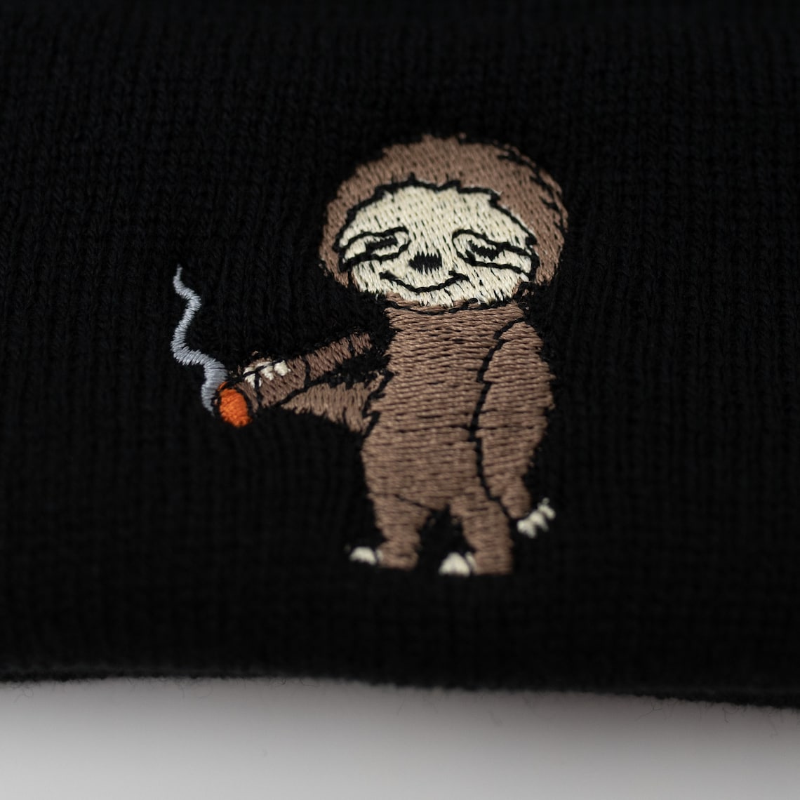 Sloth Beanie Smoking Weed Cannabis 420 Blunt | Etsy