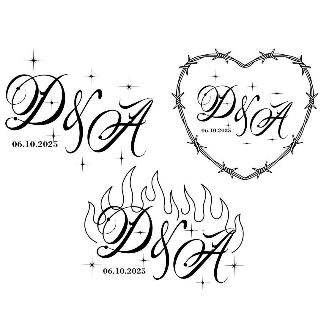 Custom Wedding Monogram Logo | Personalized Couple Initials | Modern ...