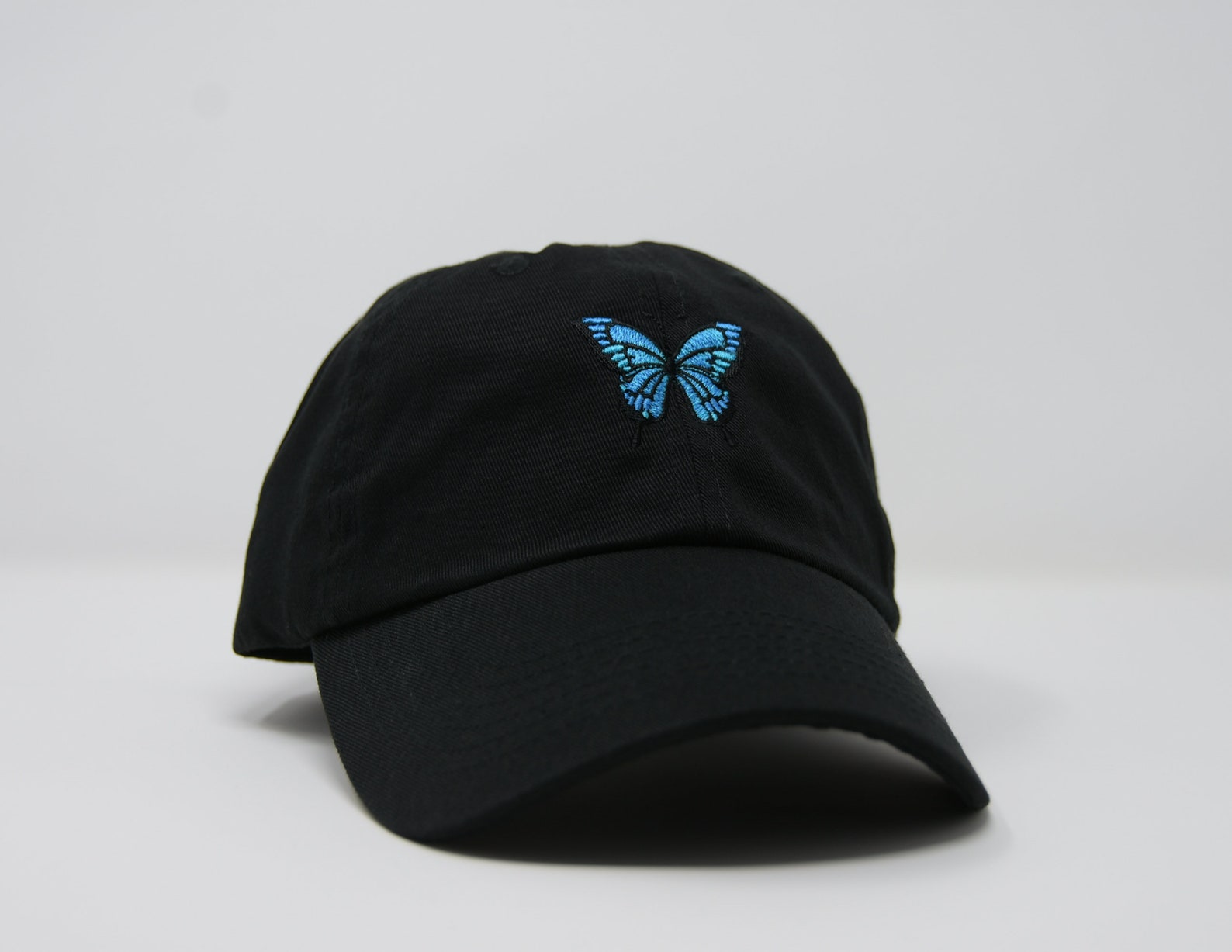 Blue Butterfly Hat Embroidered - Etsy