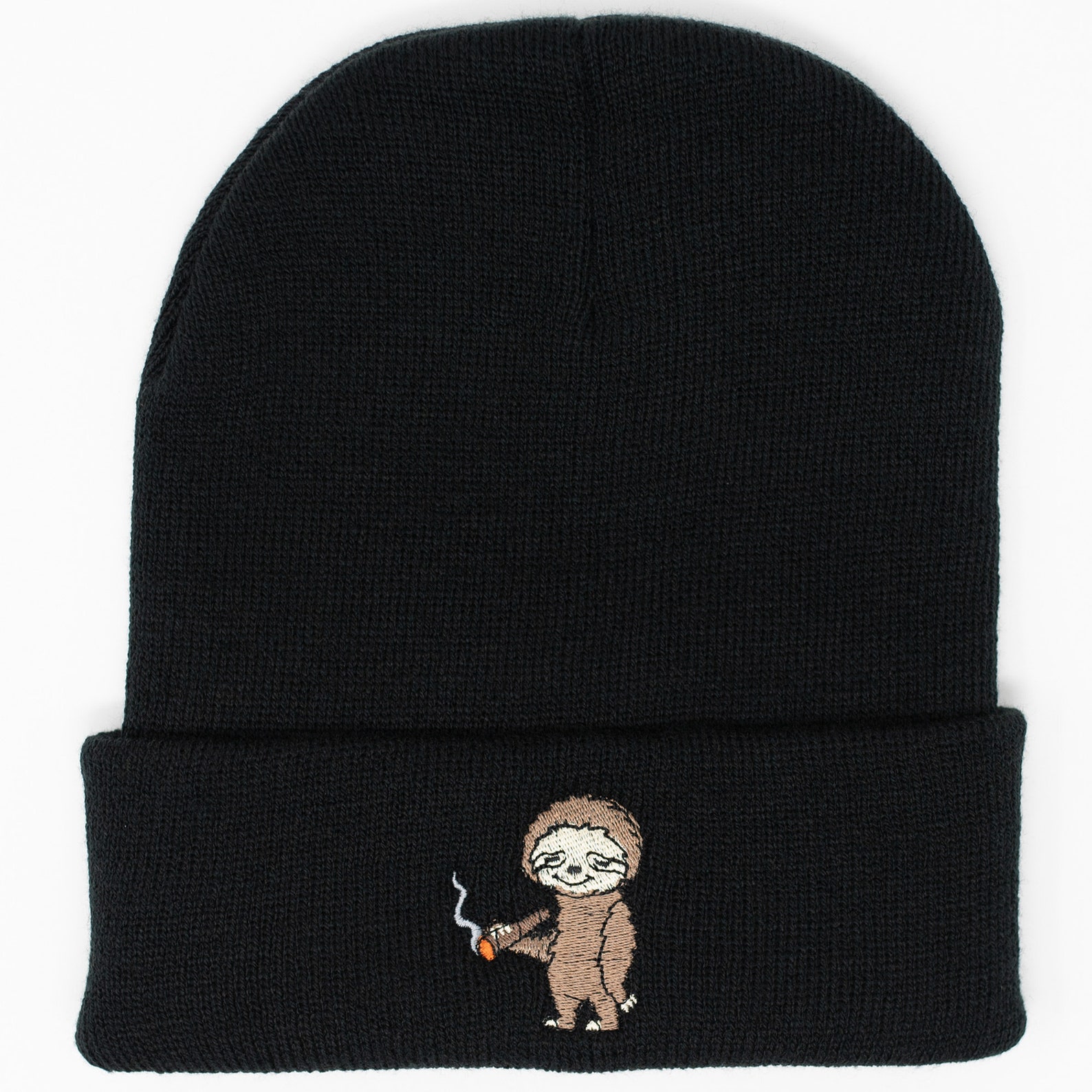 Sloth Beanie Smoking Weed Cannabis 420 Blunt | Etsy