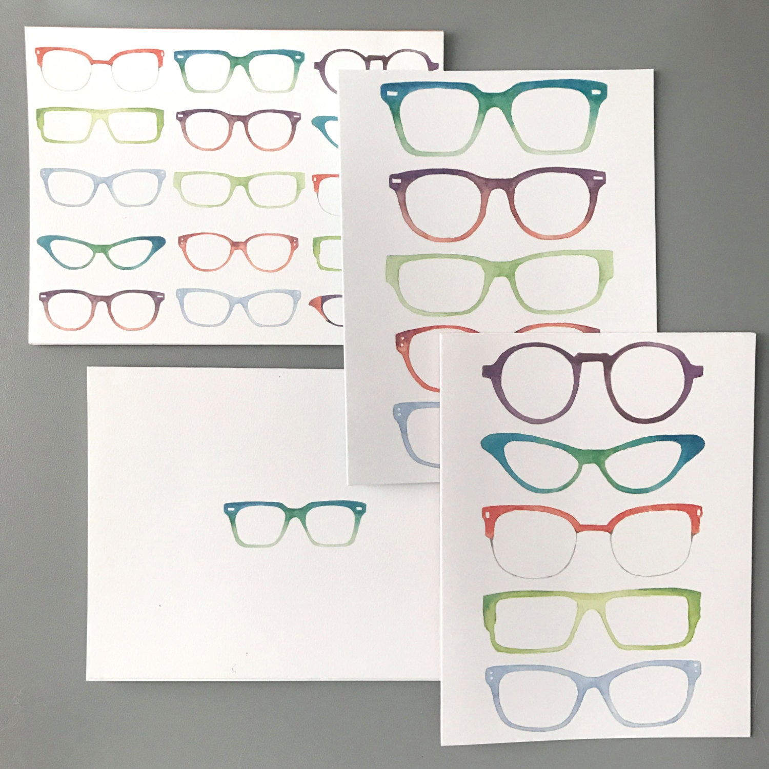 Eye Love Glasses Notepad and Note Card Set - Etsy