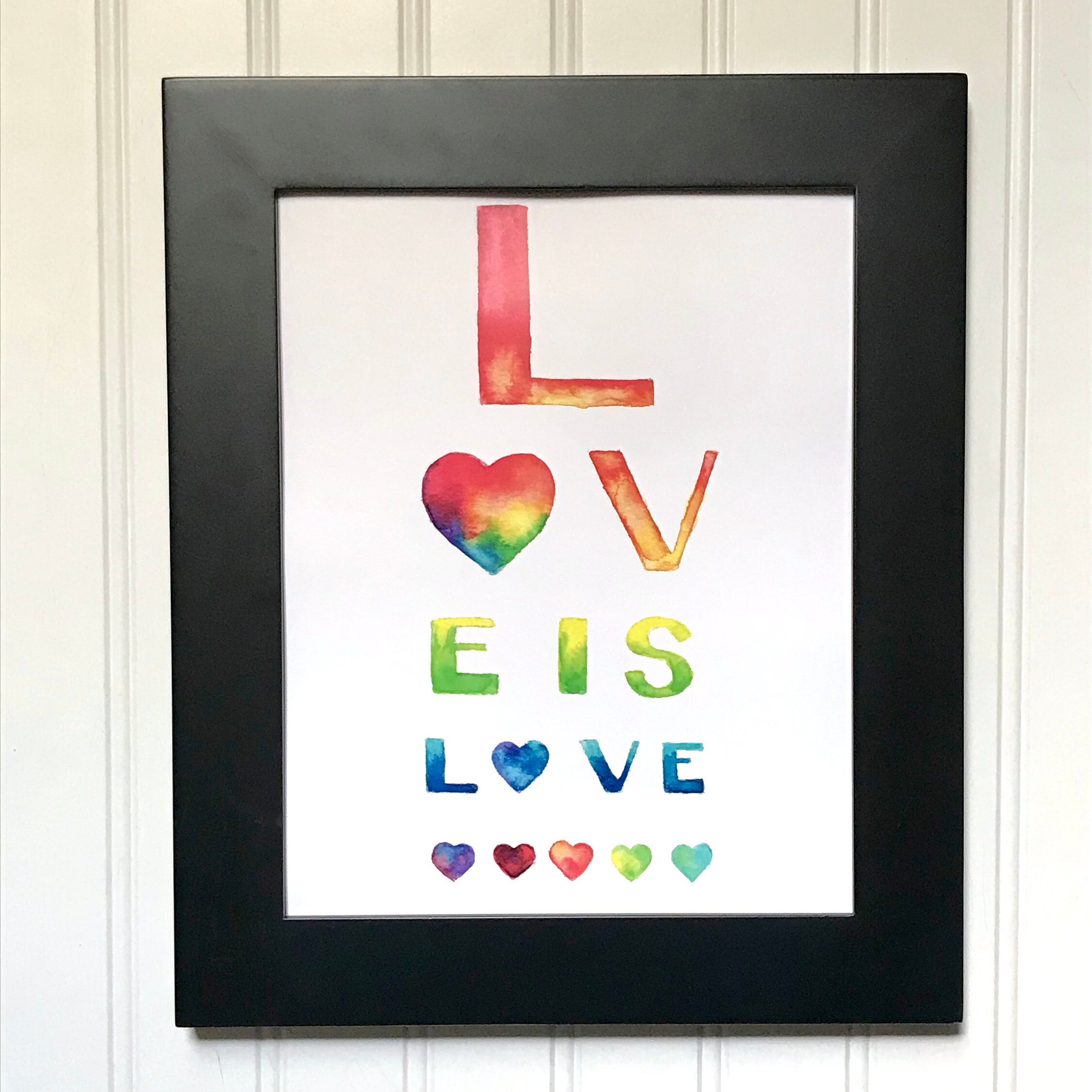Love is Love Eye Chart Print - Etsy