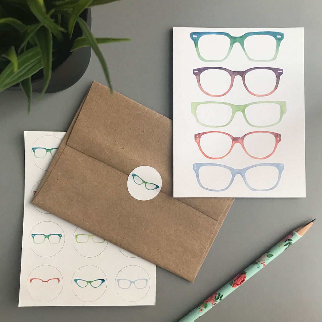 Eye Love Glasses Card Set - Etsy