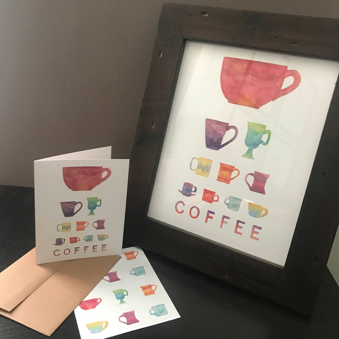 Eye Love Coffee Note Card Set - Etsy