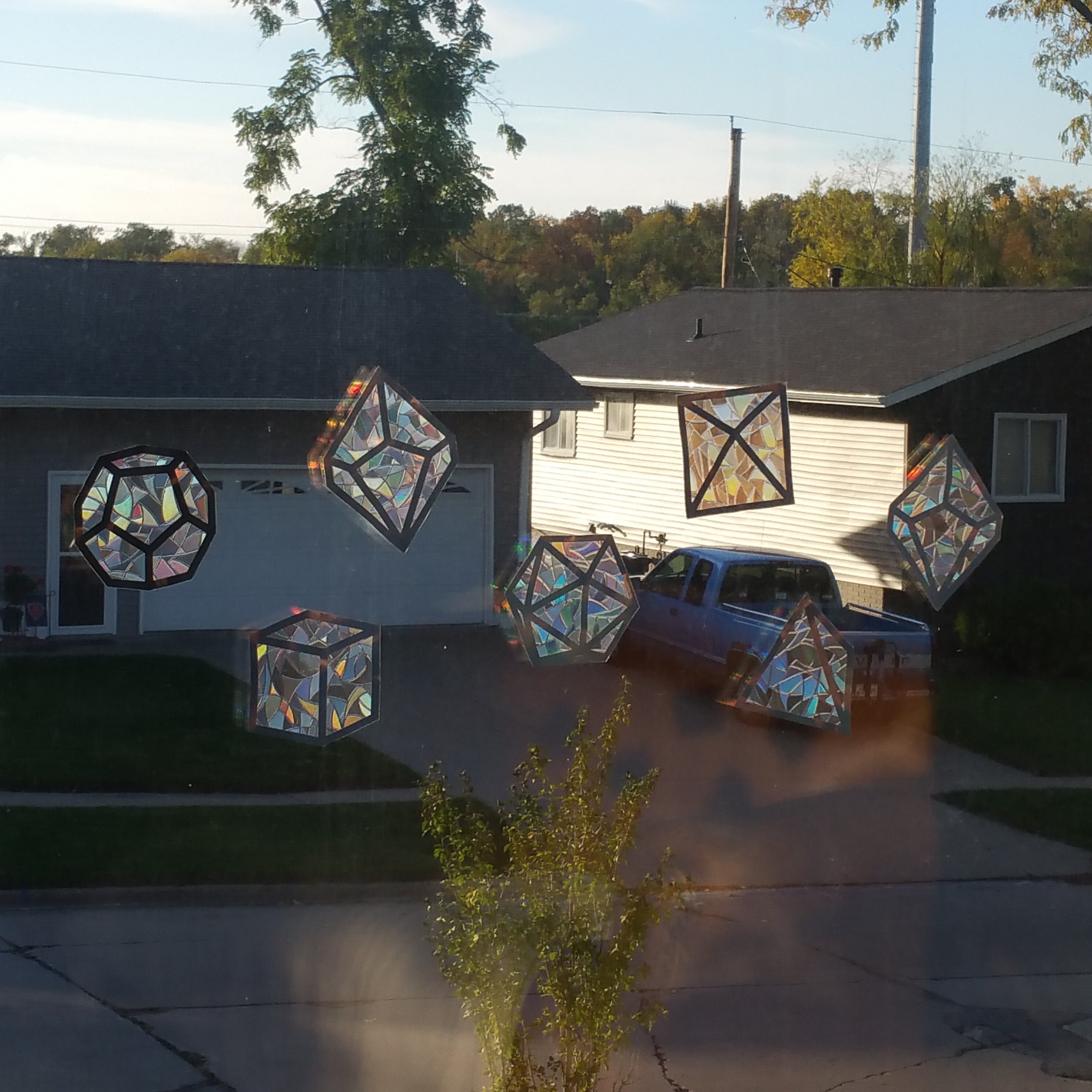 DND Polyhedral Dice Sun Catching Window Clings 7 Piece Set - Etsy