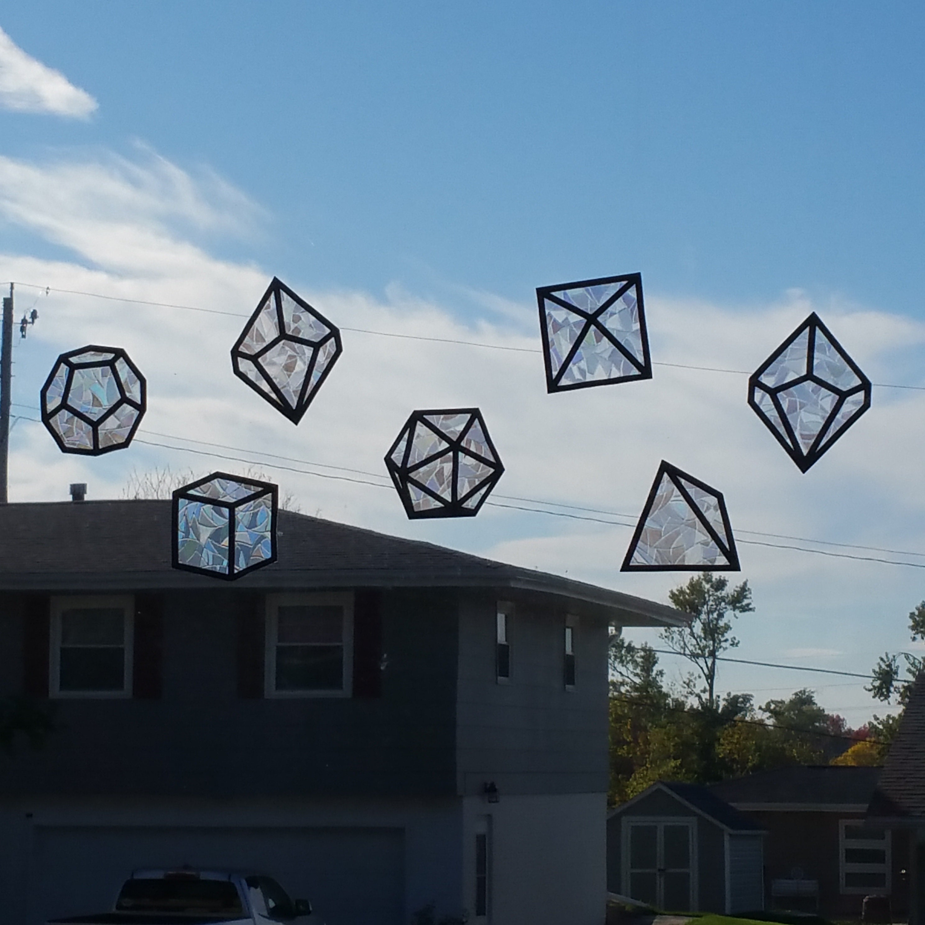 DND Polyhedral Dice Sun Catching Window Clings 7 Piece Set - Etsy