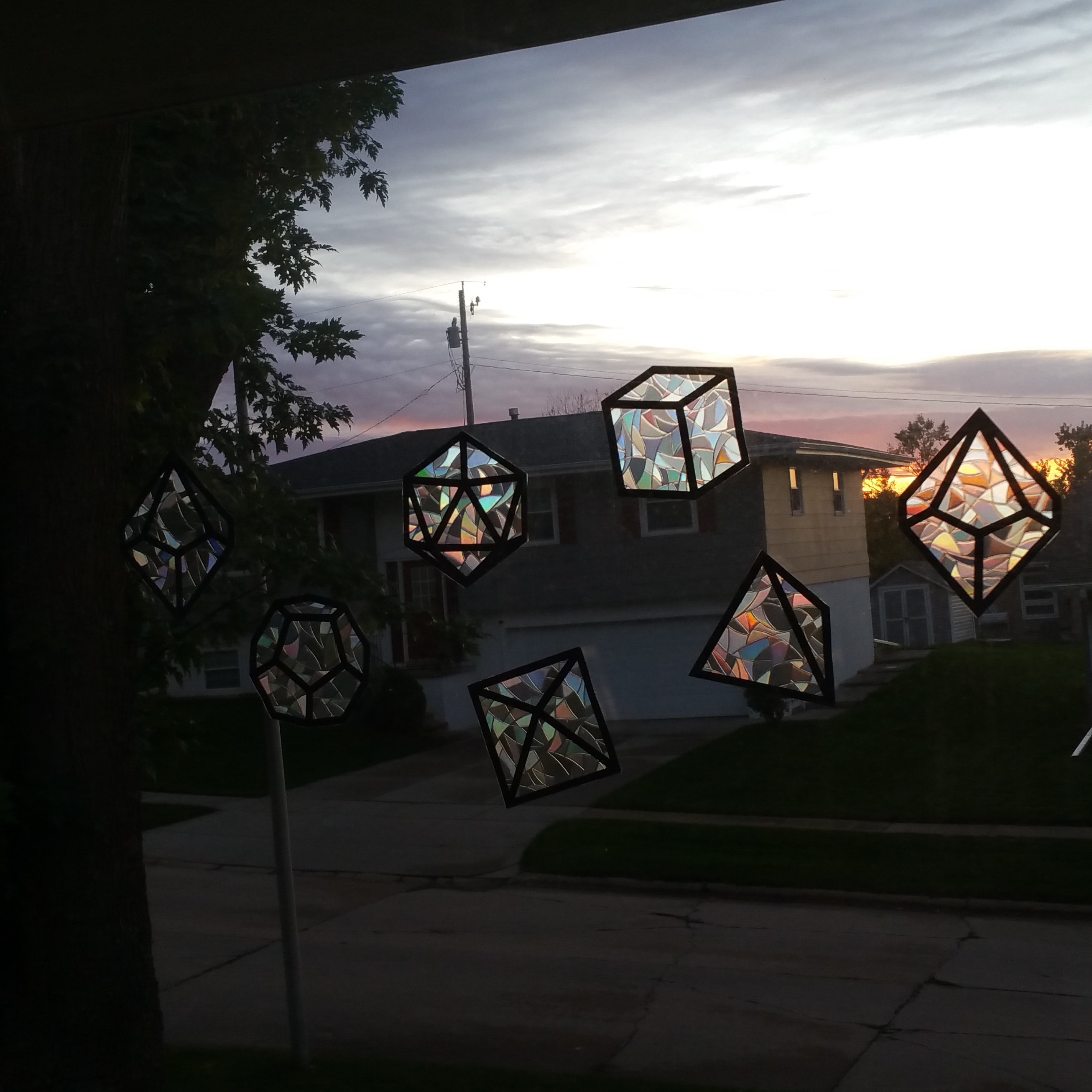 DND Polyhedral Dice Sun Catching Window Clings 7 Piece Set - Etsy