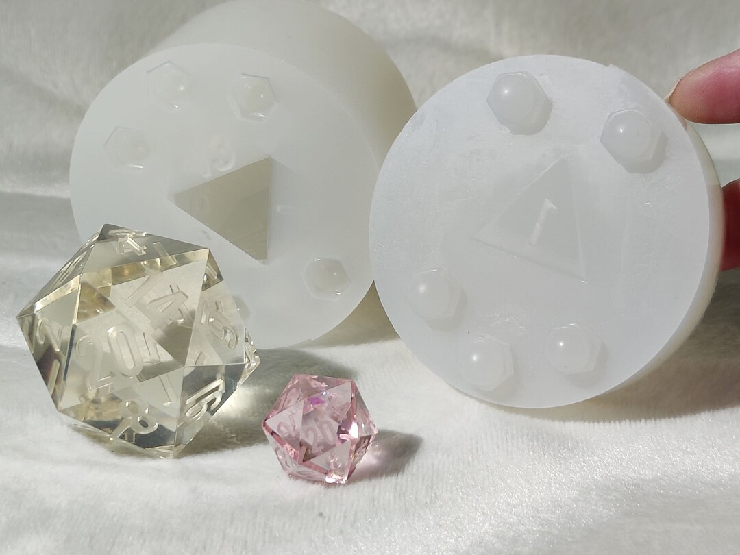 Extra Large - Jumbo - Sharp Edge Polyhedral Dice Silicone Mold - 43mm ...
