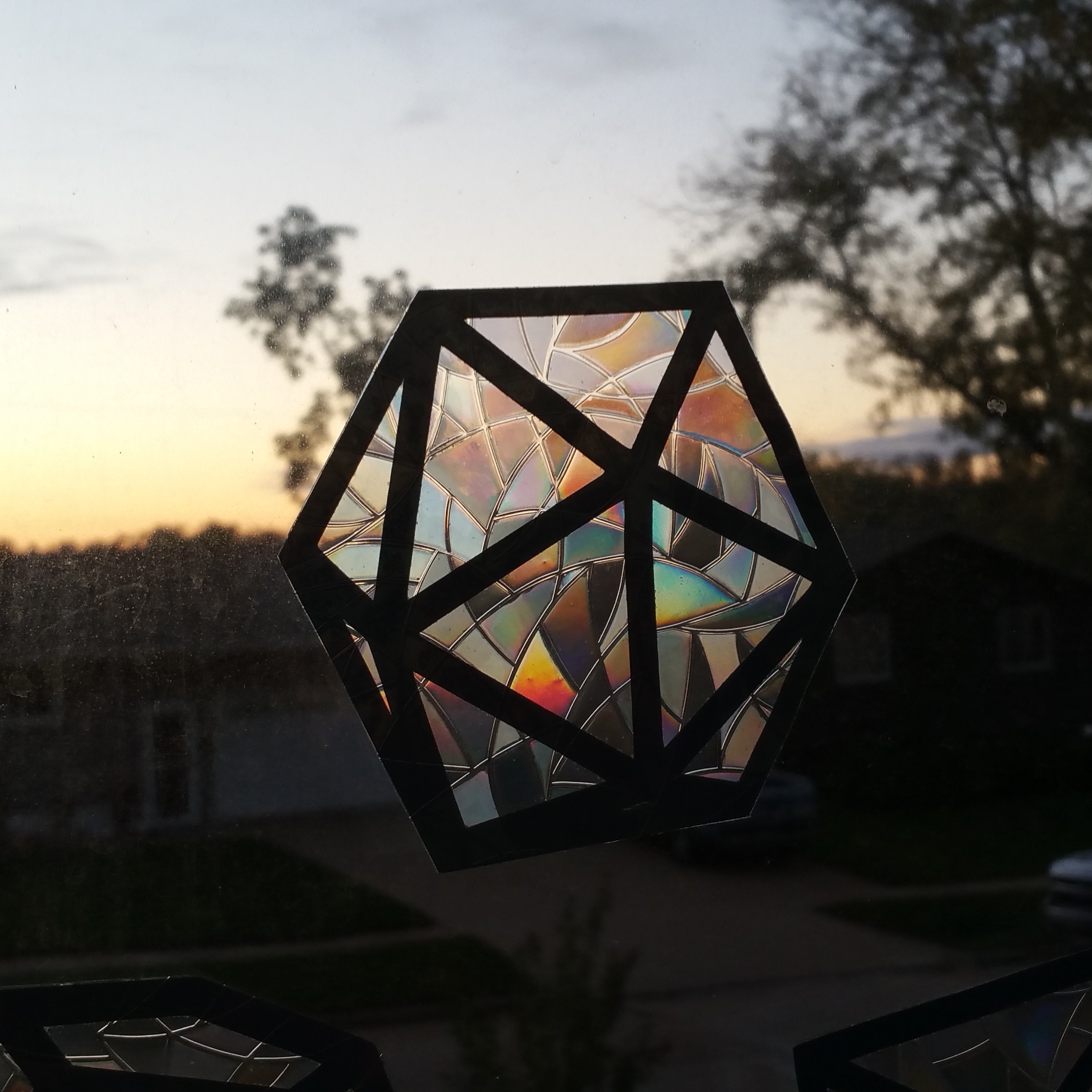DND Polyhedral Dice Sun Catching Window Clings 7 Piece Set - Etsy