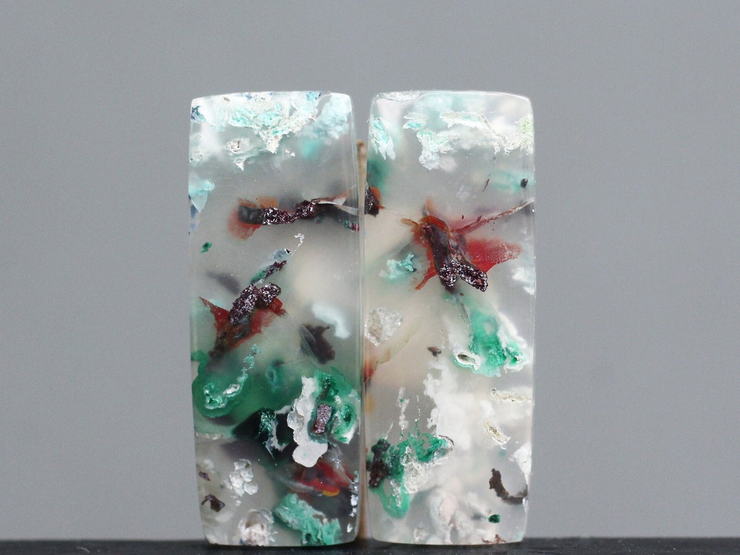 Chrysocolla Copper Quartz Pair Indonesia Chrysocolla - Etsy