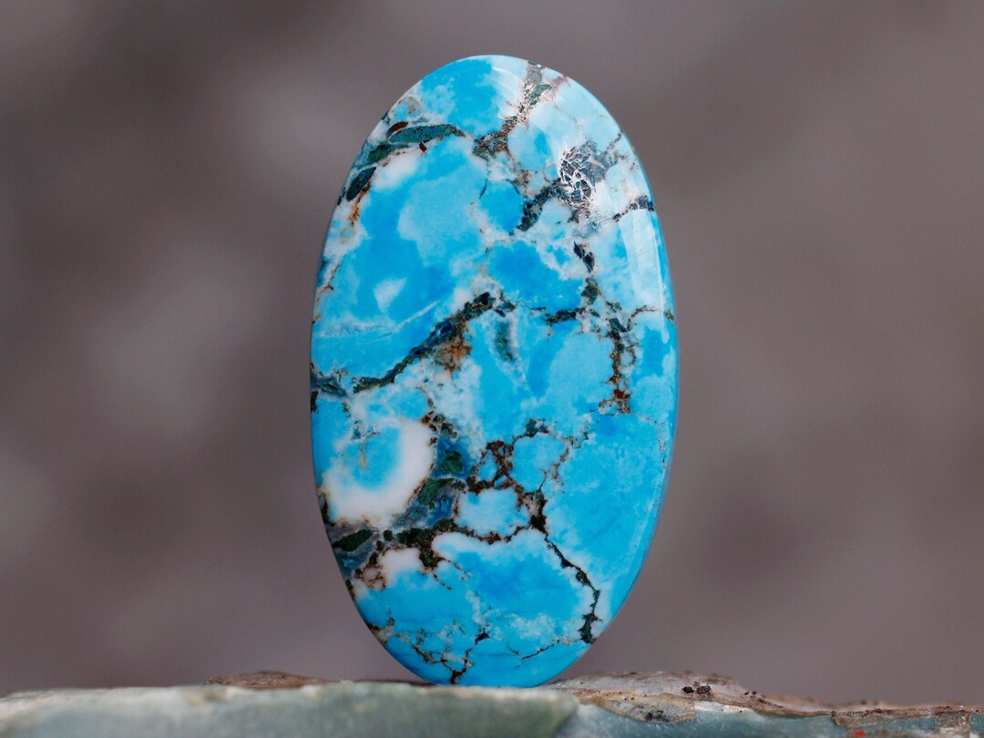 Cabujón de turquesa tibetana, cabujón de turquesa, azul cielo turquesa ...
