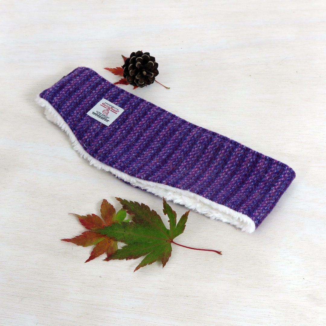 Harris Tweed Headband, Fleece Lined Ear Warmer, Winter Headband, Tweed ...