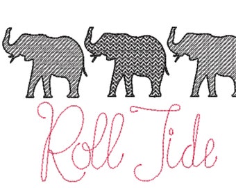 Elephant Embroidery Designs - Etsy