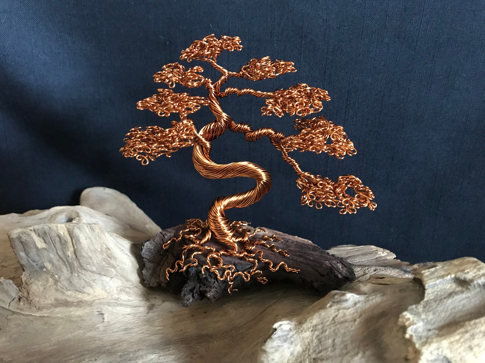 Upright/ Cascading Bonsai Wire Sculpture | Etsy UK