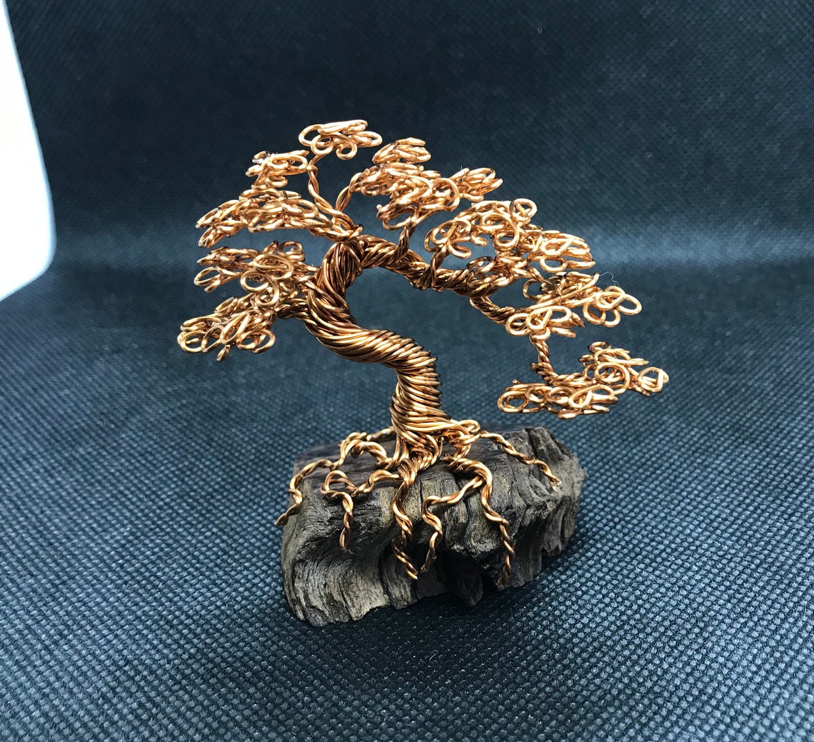 Miniature Copper Bonsai Wire Sculpture - Etsy
