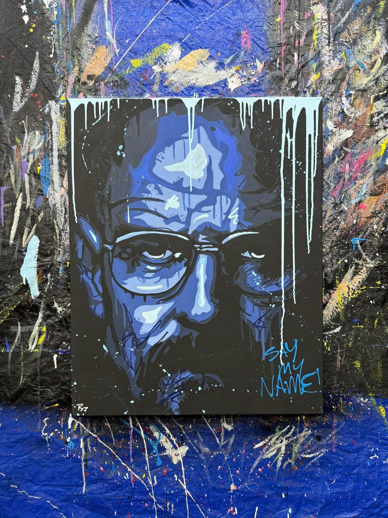 Walter White Drip (canvas Painting 24inx30in.) - Etsy