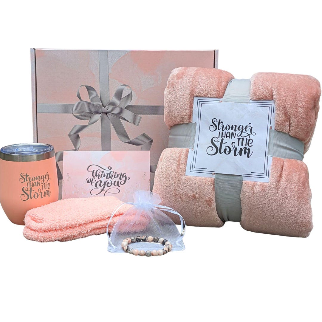 Get Well Gift Box for Women: Blanket, Tumbler, Bracelet, Socks & Card ...