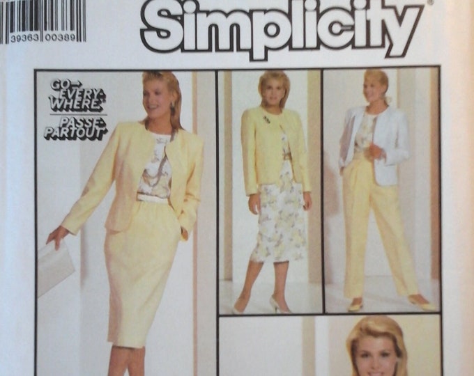FF 80s Simplicity 9371 Jiffy Pullover Dress Pattern, Size 16, Bust 38 ...