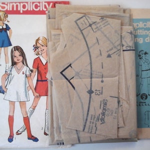 Simplicity 8720 Girls Easy Dress With Collar Variations Pattern, Size ...