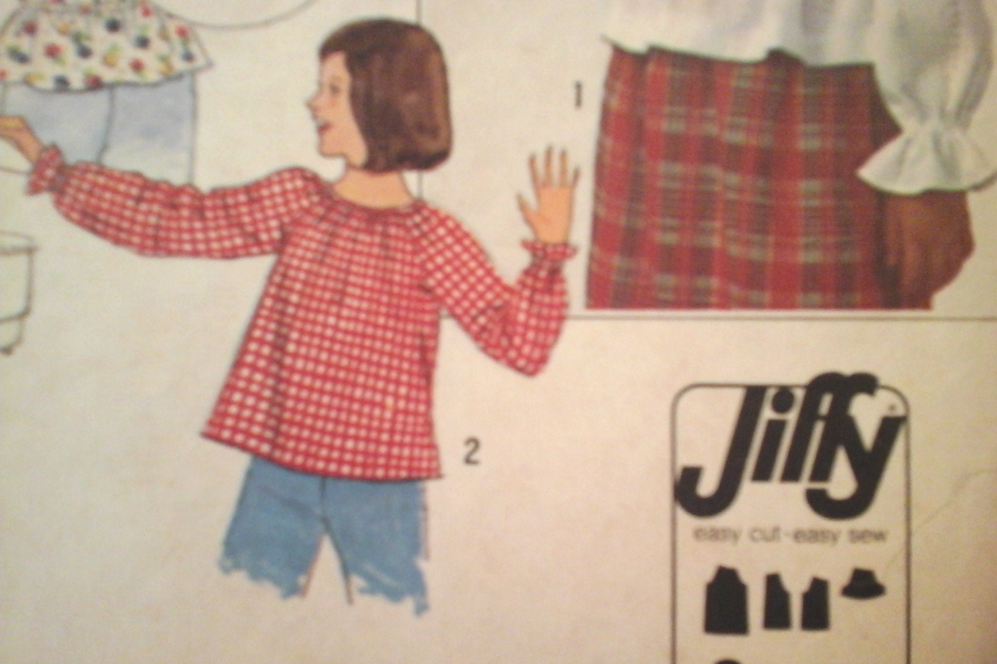 Simplicity 8327 Girls Easy Peasant Tops Pattern, Size 8-10 Medium, Bust ...
