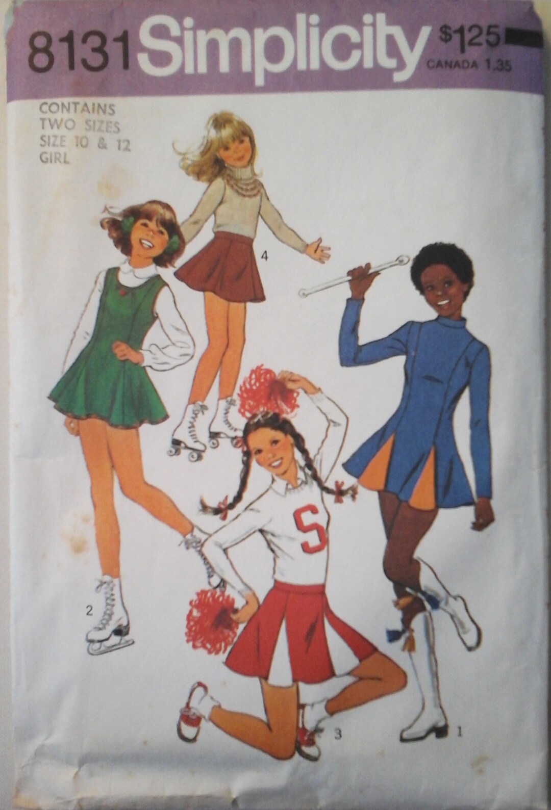 Simplicity 8131 or 8140 Girls Cheerleader or Skating Dress and Briefs ...