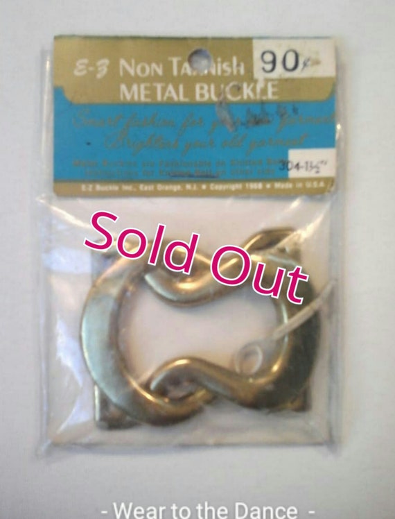 Vintage E-Z Non Tarnish 2-piece interlocking Belt Buc… - Gem