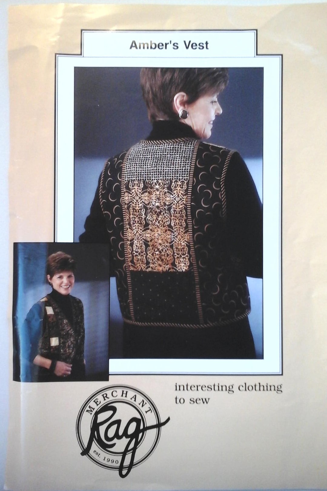 Rag Merchant Easy Amber's Vest Pattern, Loose Vest Pattern, Quilted ...