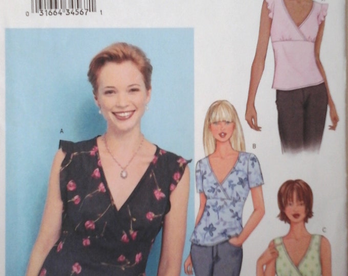 FF Butterick 3385 Misses Tops Pattern, Size 12-14-16, Bust 34, 36, 38 ...