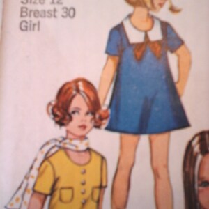Simplicity 8720 Girls Easy Dress With Collar Variations Pattern, Size ...