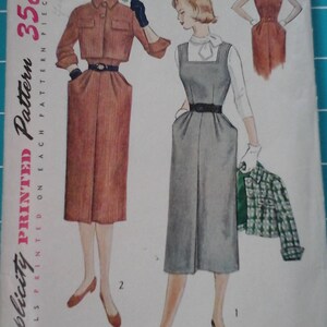 Rare 1950s Simplicity 3663 Teen Jumper or Dress and Jacket | Etsy