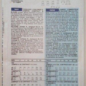 Butterick 5583 Childrens and Girls Jumpsuit or Romper Pattern, Sizes 4 ...