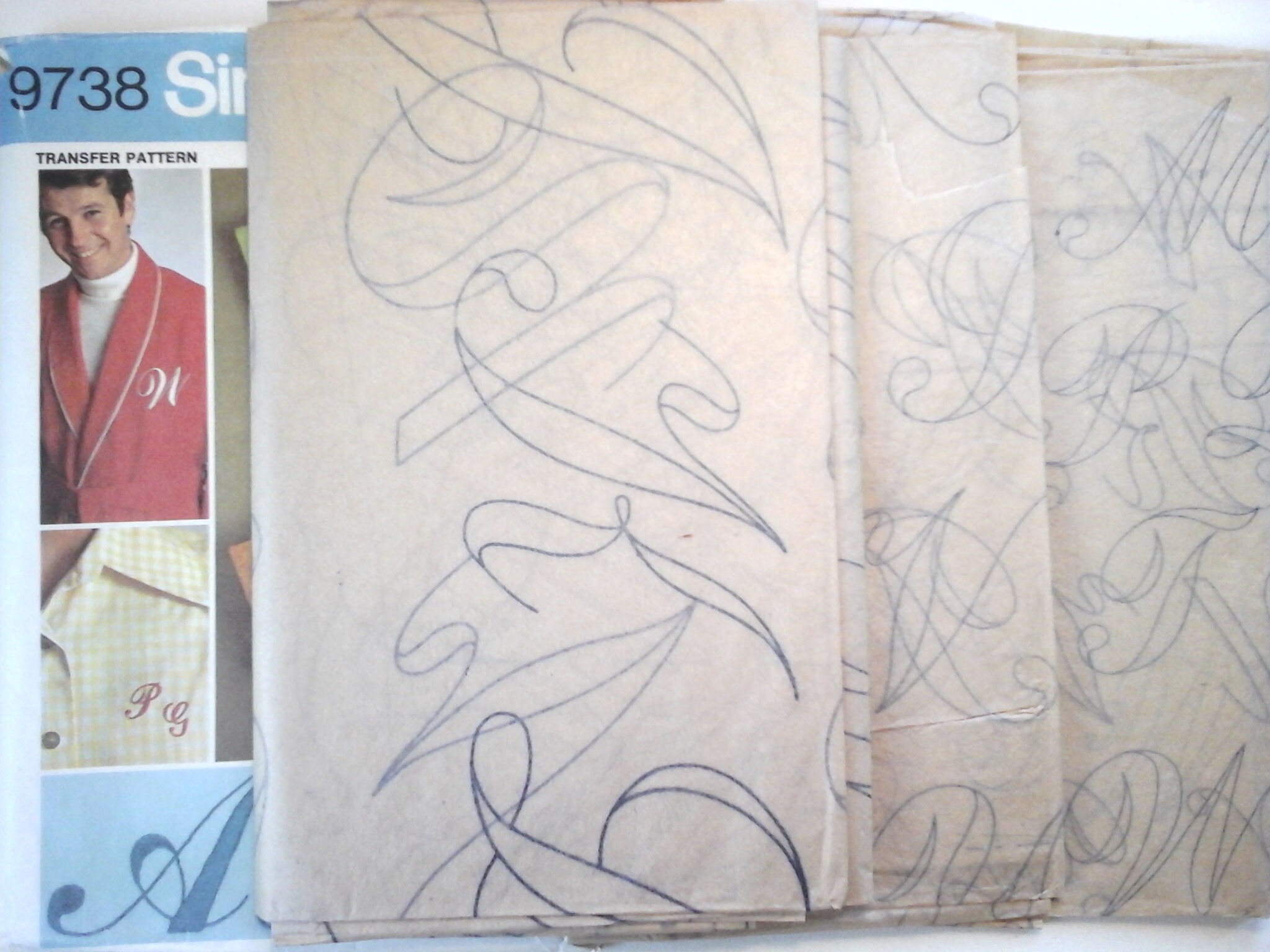 Simplicity 9738 Set of Monogram Embroidery Transfers Pattern With ...