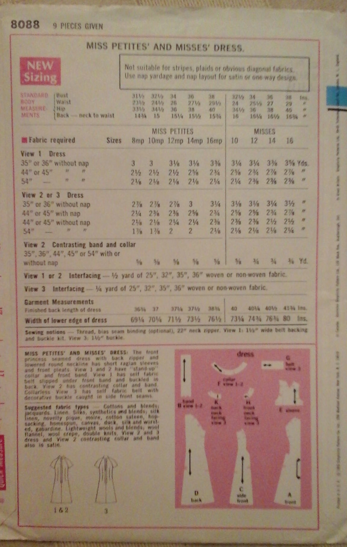 1960s Simplicity 8088 Gogo Dress Pattern, Size 8, Bust 31.5, Vintage ...