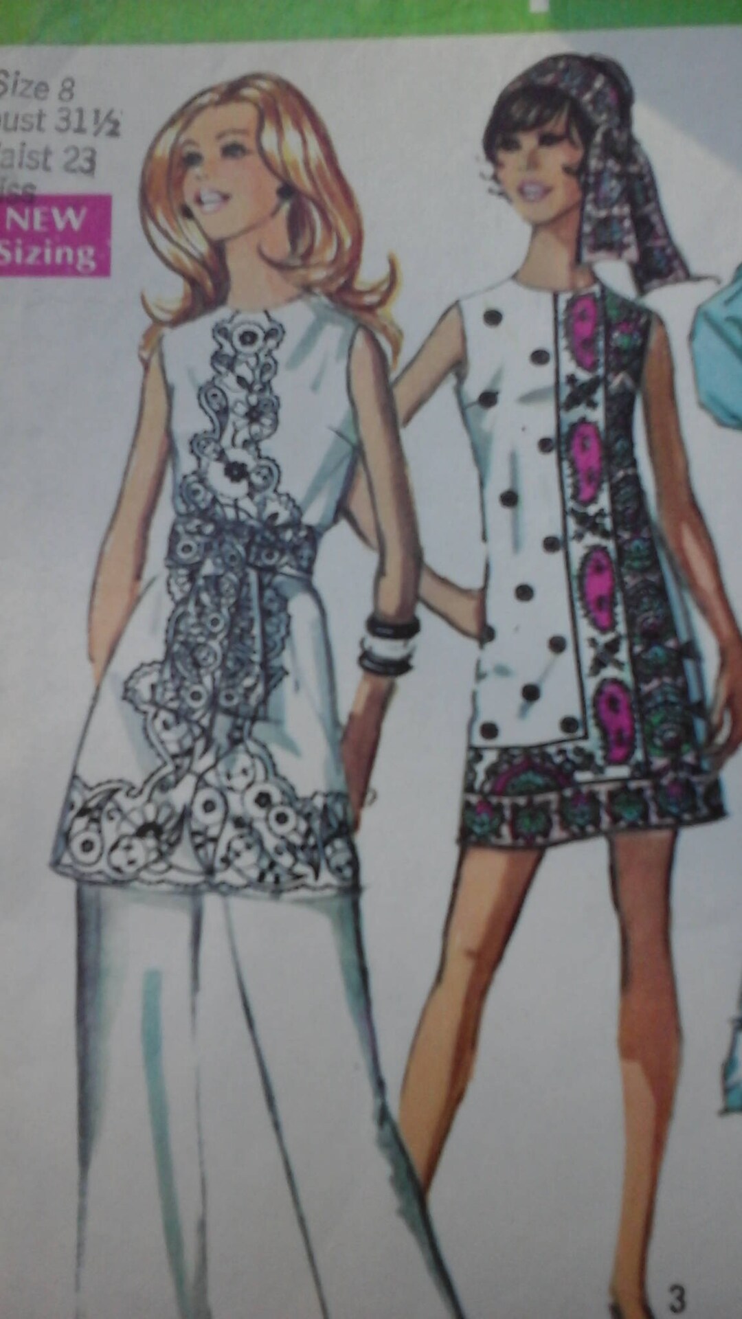 1960s Simplicity 8635 Mini-dress and Pants Pattern Size 8 - Etsy