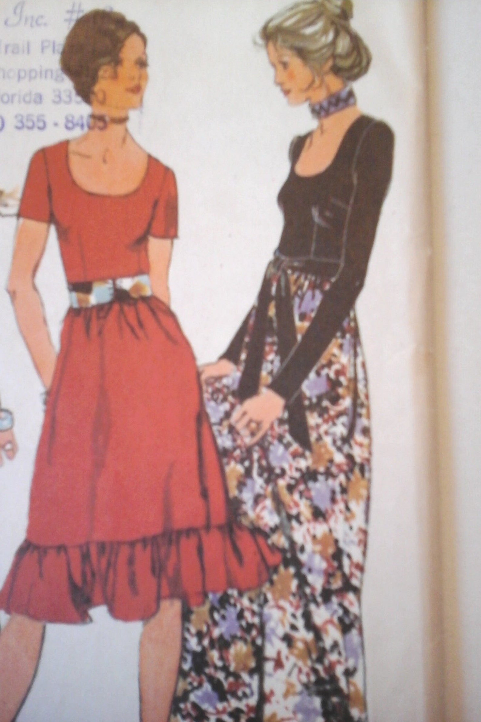 Vintage Simplicity 9602 Maxi or Midi Evening Dress Pattern, Size 8 ...