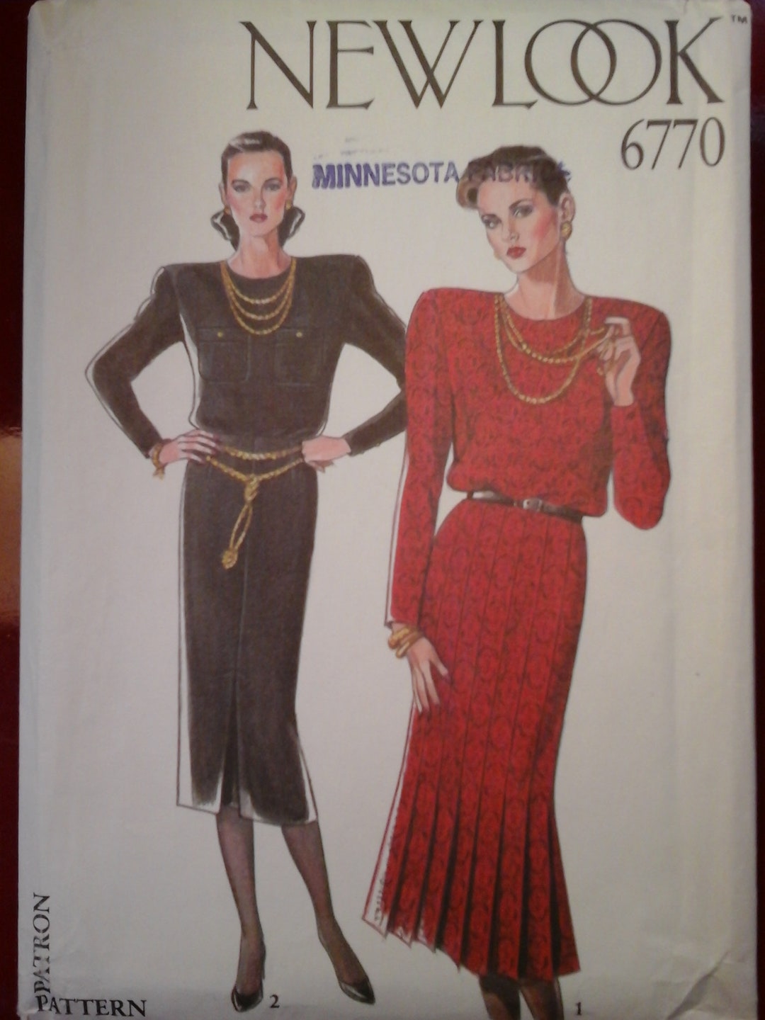 FF 80s New Look 6770 Button-back Dress With Skirt Variations, Size 10 ...