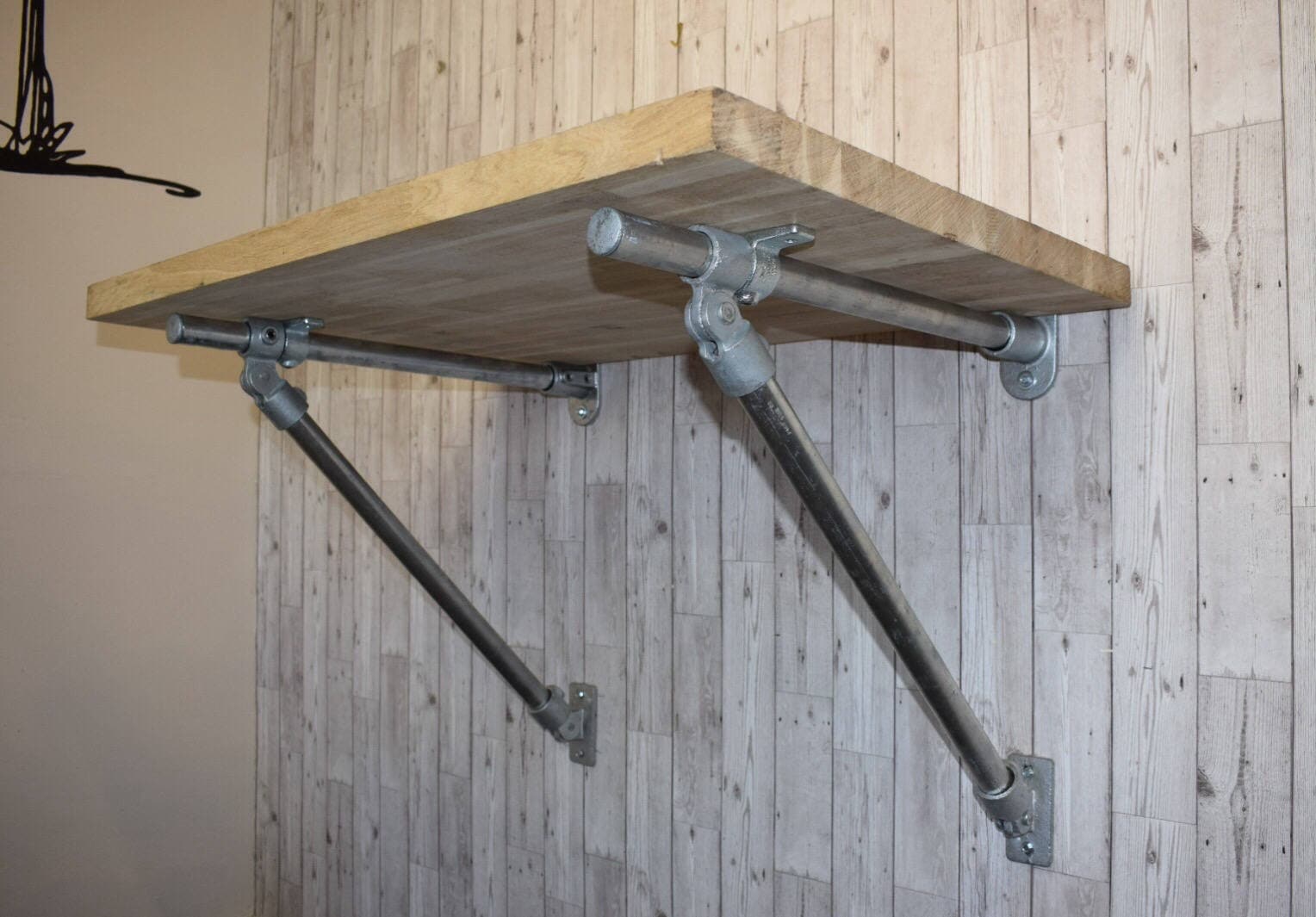 Pair of Industrial Style Cantilever Supports for Desk/Bar | Etsy