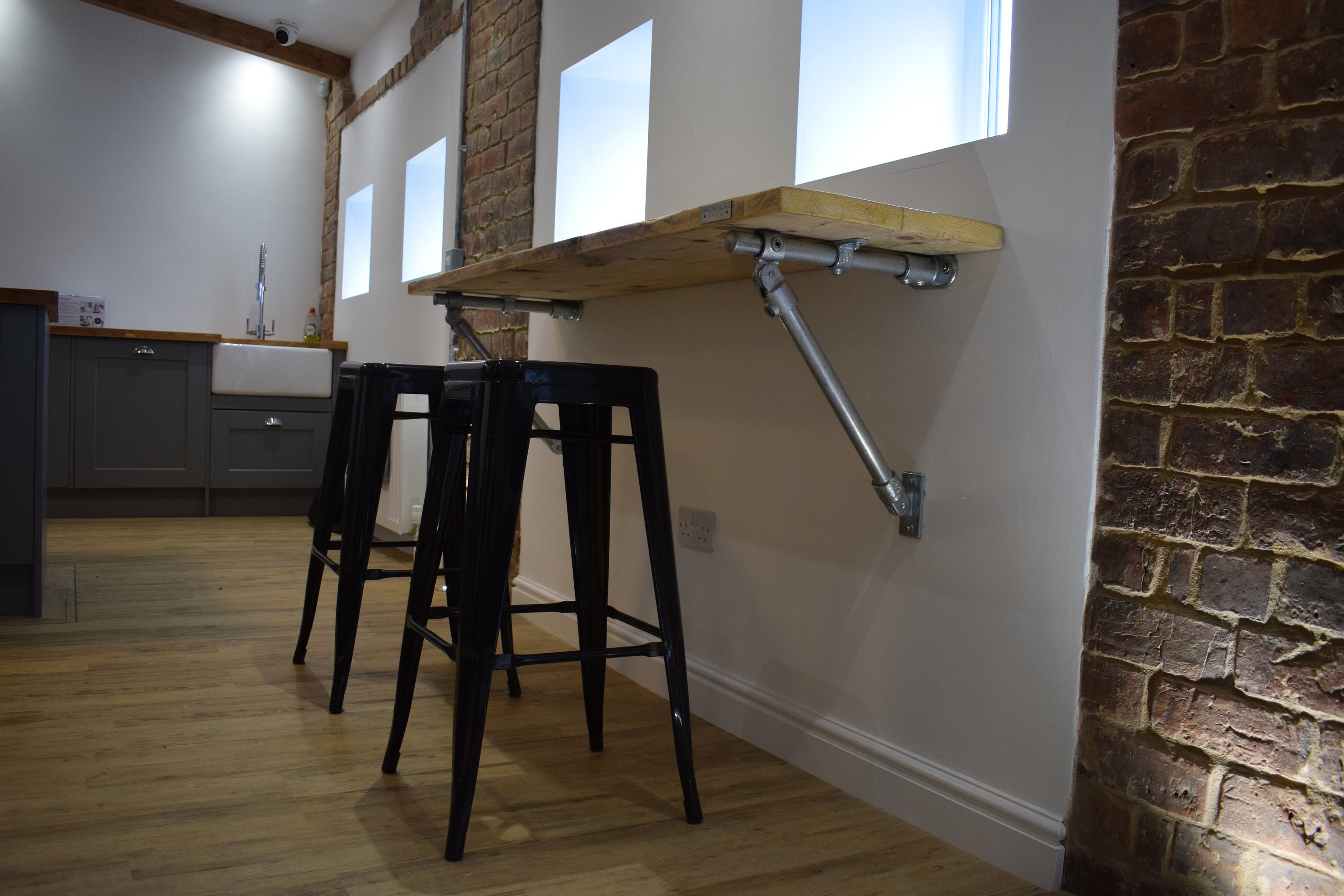 Pair of Industrial Style Cantilever Supports for Desk/Bar | Etsy