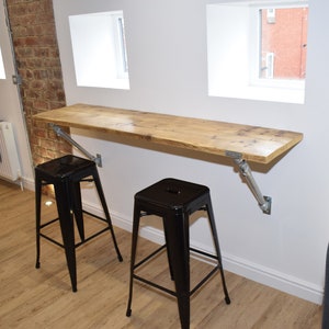 Pair of Industrial Style Cantilever Supports for Desk/bar, Heavy Duty ...