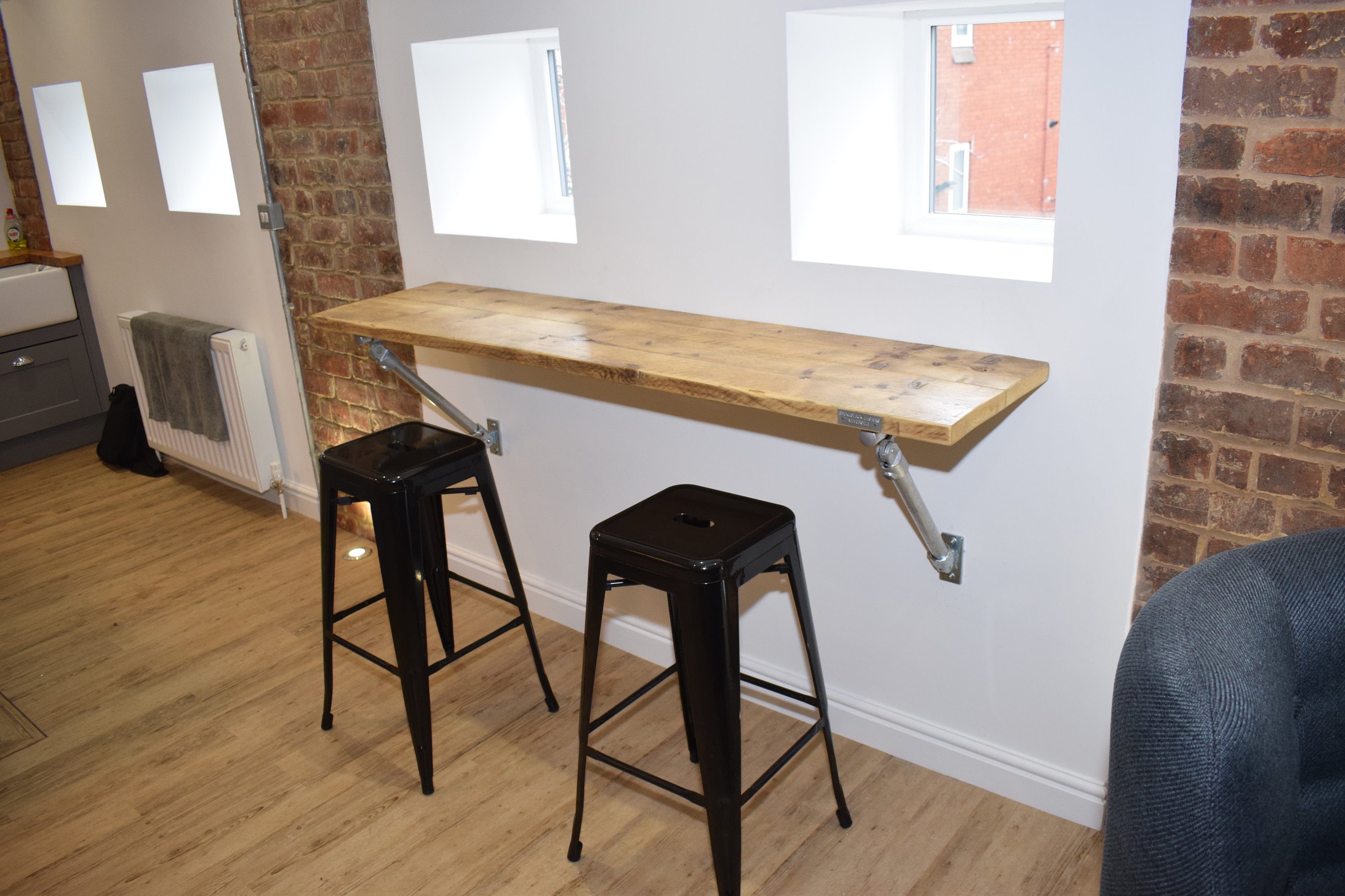 Pair of Industrial Style Cantilever Supports for Desk/Bar | Etsy