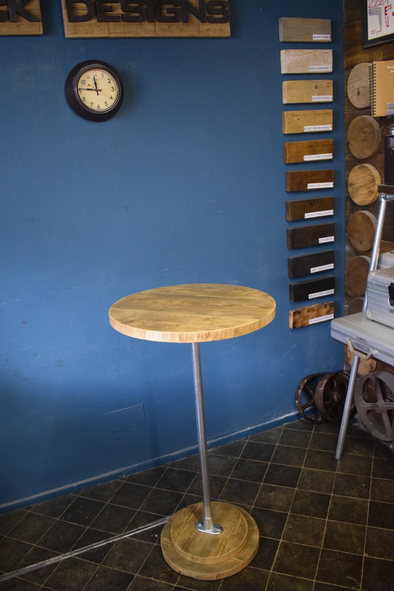 Industrial Style 60cm Poseur Table/bar Galvanised Steel and - Etsy UK