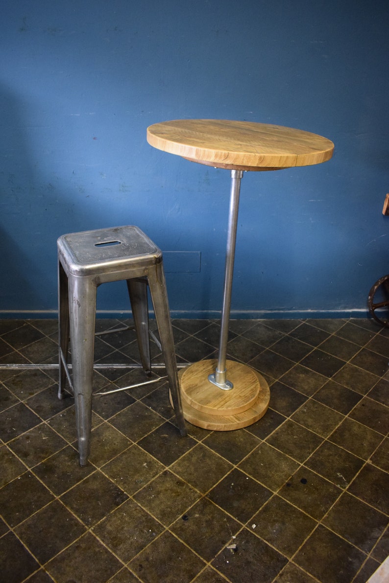 Industrial Style 60cm Poseur Table/bar Galvanised Steel and - Etsy UK