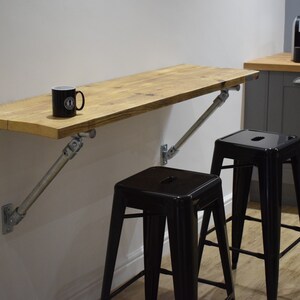 Pair of Industrial Style Cantilever Supports for Desk/bar, Heavy Duty ...