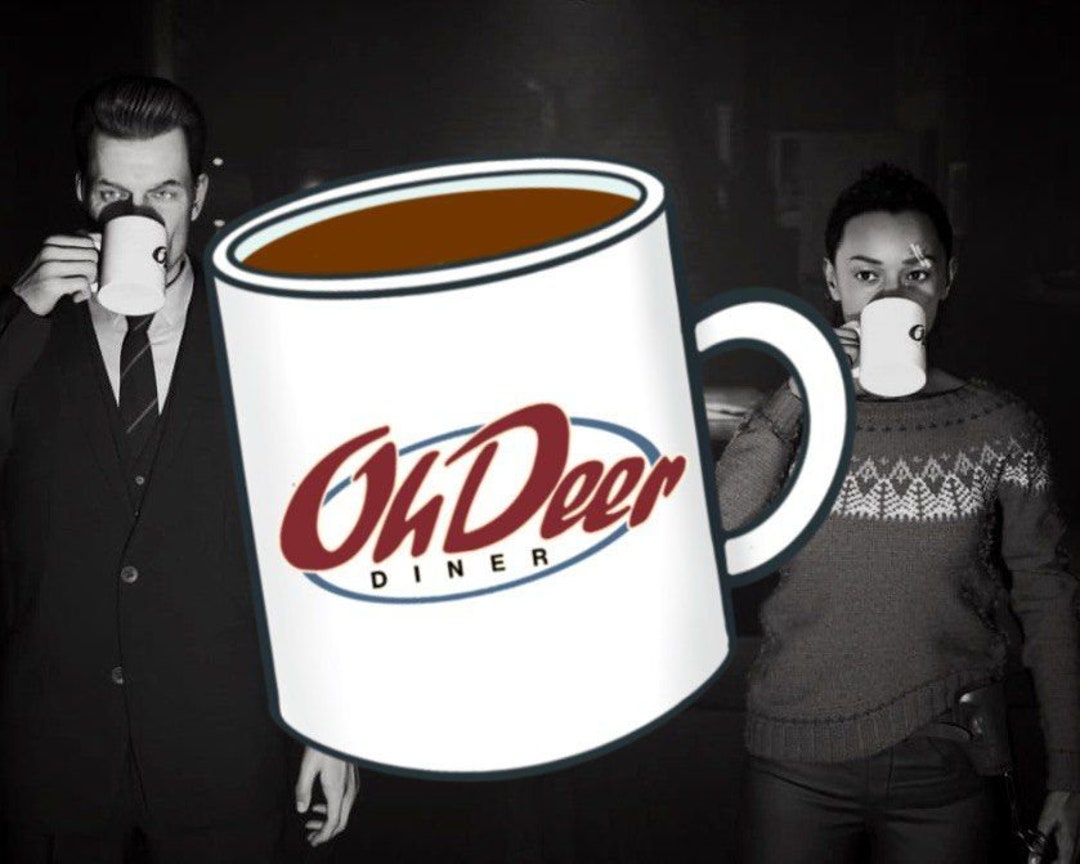 Oh Deer Diner Mug Sticker | Alan Wake 2 - Etsy